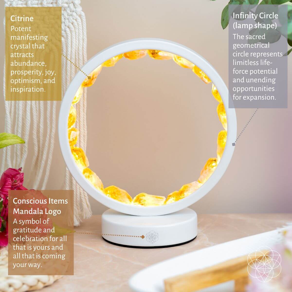 Infinite Abundance: Citrine Lamp of Manifestation – Conscious Items