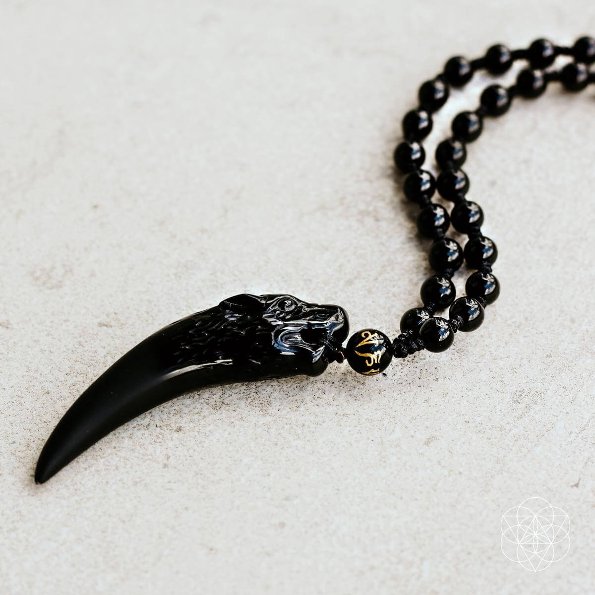 Obsidian Wolf Pendant | Wolf Necklace | Conscious Items