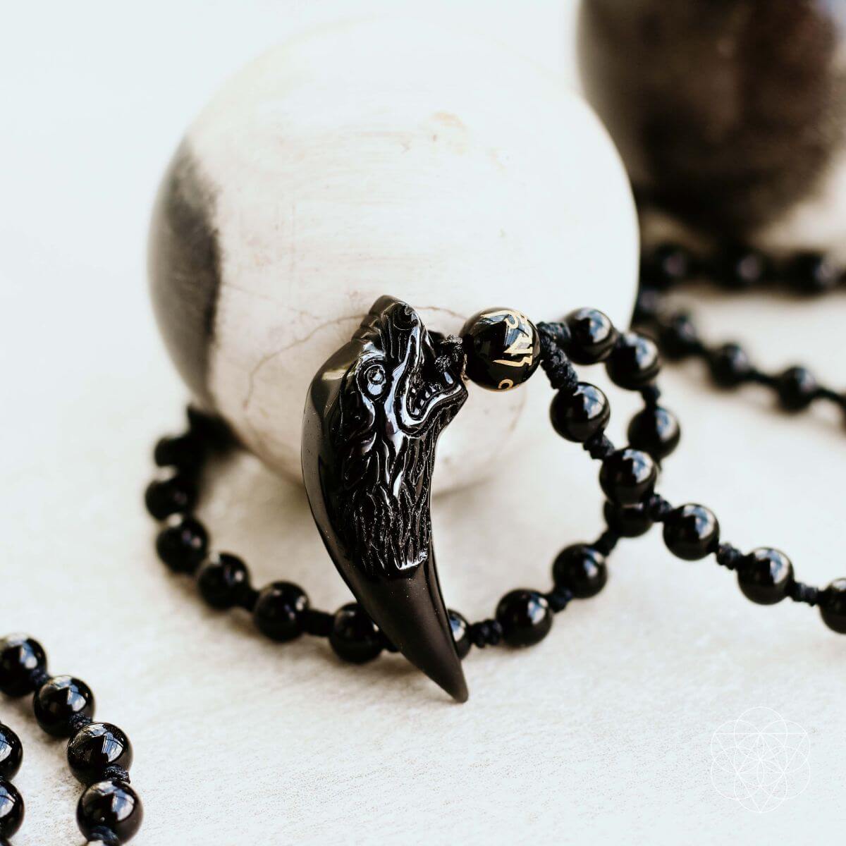 Obsidian Wolf Pendant | Wolf Necklace | Conscious Items