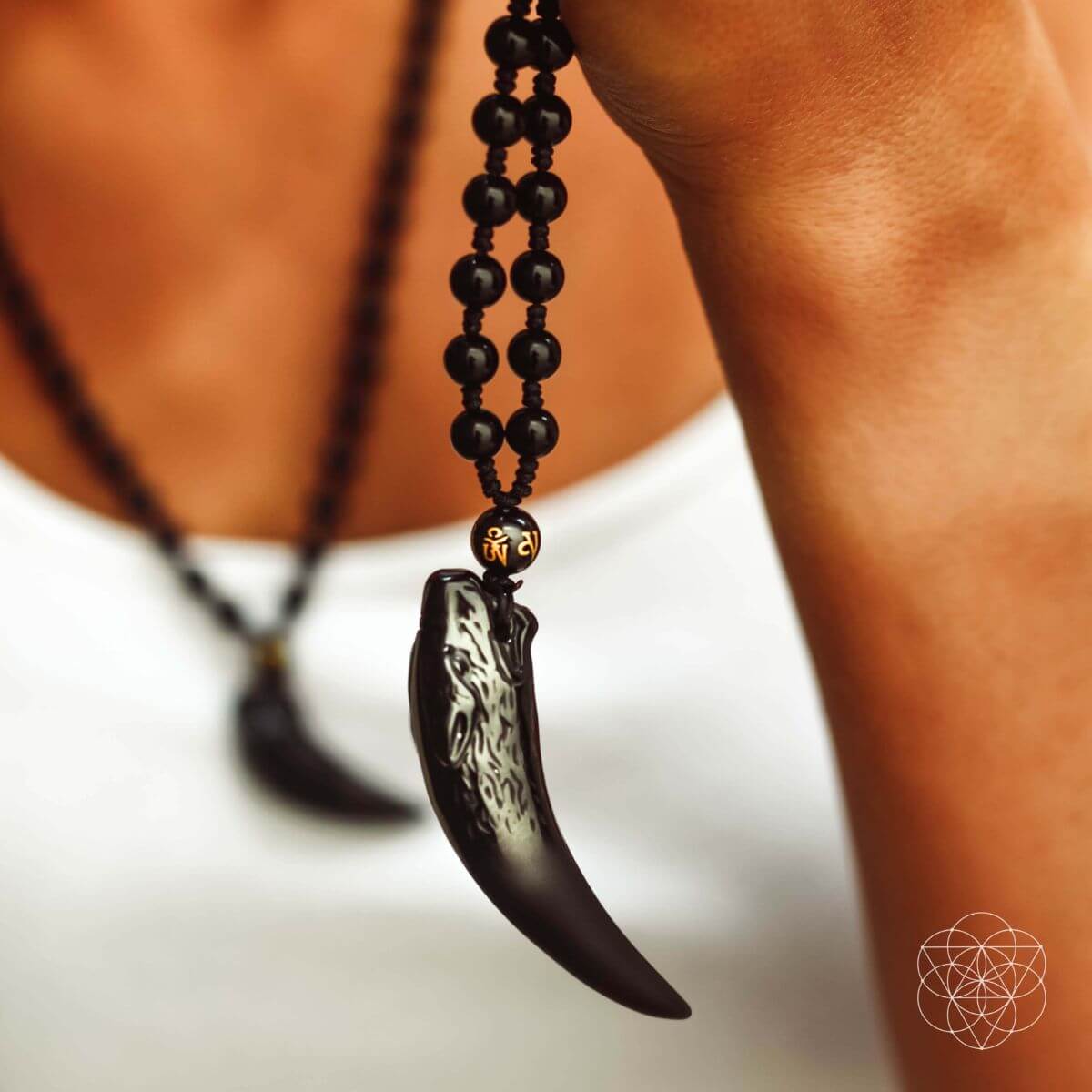 Obsidian Wolf Pendant | Wolf Necklace | Conscious Items