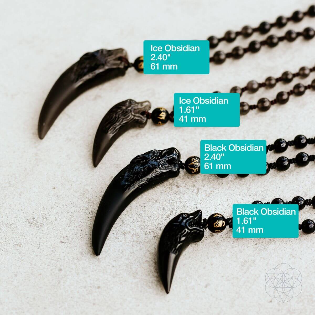 Obsidian Wolf Pendant | Wolf Necklace | Conscious Items
